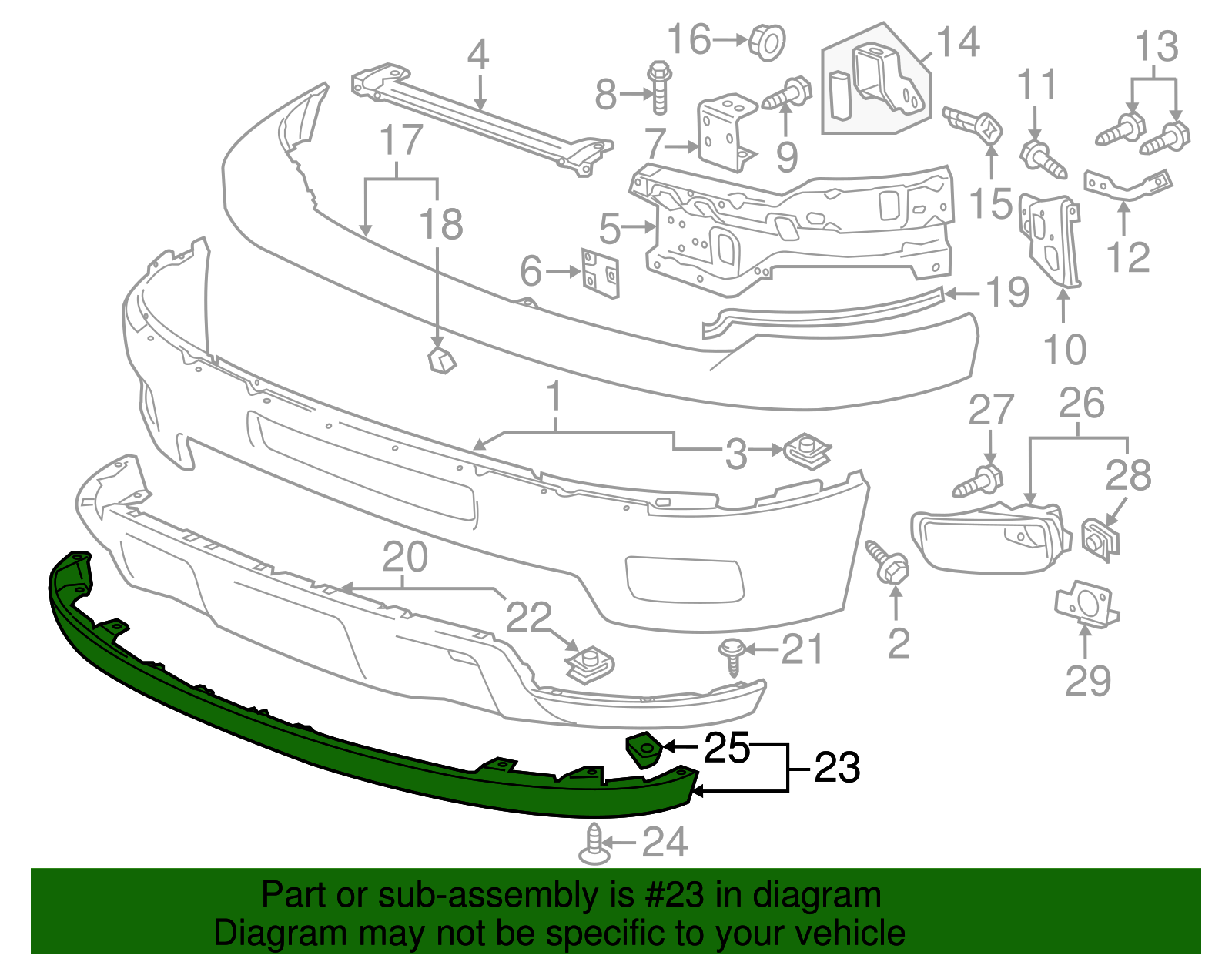 20845670 - Black Front Air Deflector Extension 2011-2014 Chevrolet ...