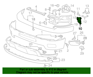 2011-2014 GM Front Driver Side Bumper Impact Bar Reinforcement 25883347 ...