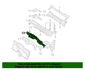 2008-2019 Nissan Lower Dash Panel 67300-ZS06A | TascaParts.com