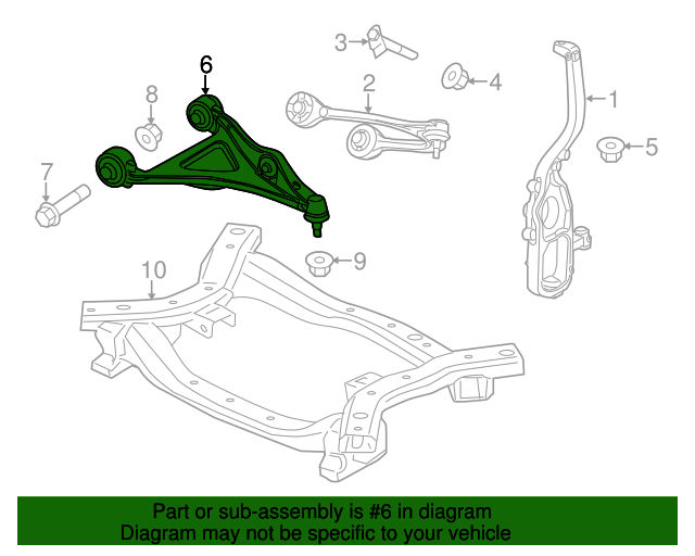 2013-2021 Dodge Charger Lower Control Arm - Driver's Side (LH ...