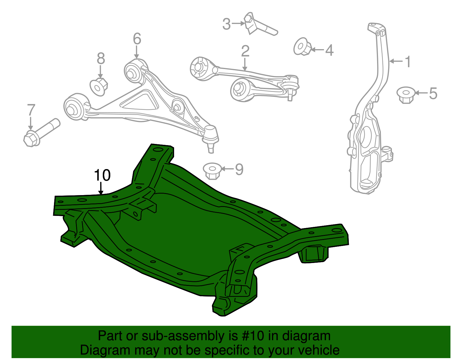 2015-2023 Mopar Engine Cradle 68204541AB | Mopar Parts Canada