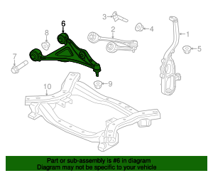 2012-2021 Mopar Lower Control Arm - Driver's Side (LH) 5168283AB ...