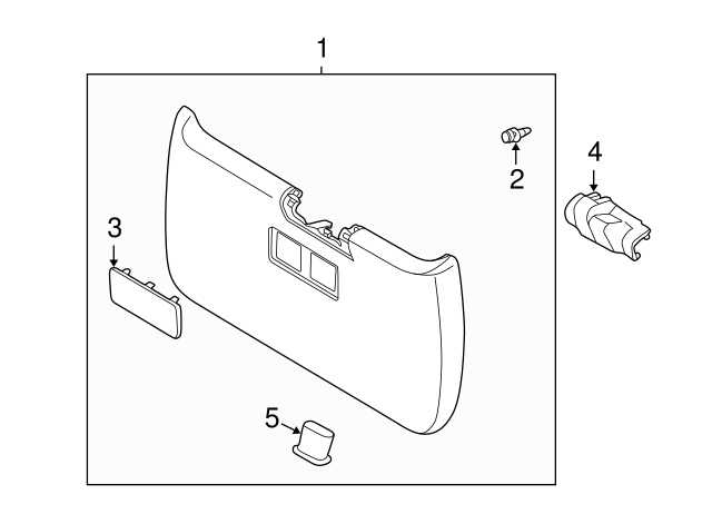 2003-2008 Toyota Matrix Liftgate Trim Cover 64745-01040-B0 ...