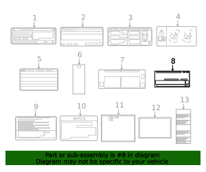 74514-33010 - Info Label - 2005-2023 Toyota | OEM Genuine Toyota Parts