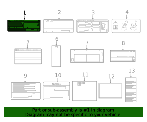 2020-2022 Toyota A/C System Information Label 88723-12290 | Toyota ...