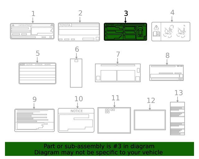 G9275-47180 - Battery Label 2017-2022 Toyota Prius Prime | Ourisman ...