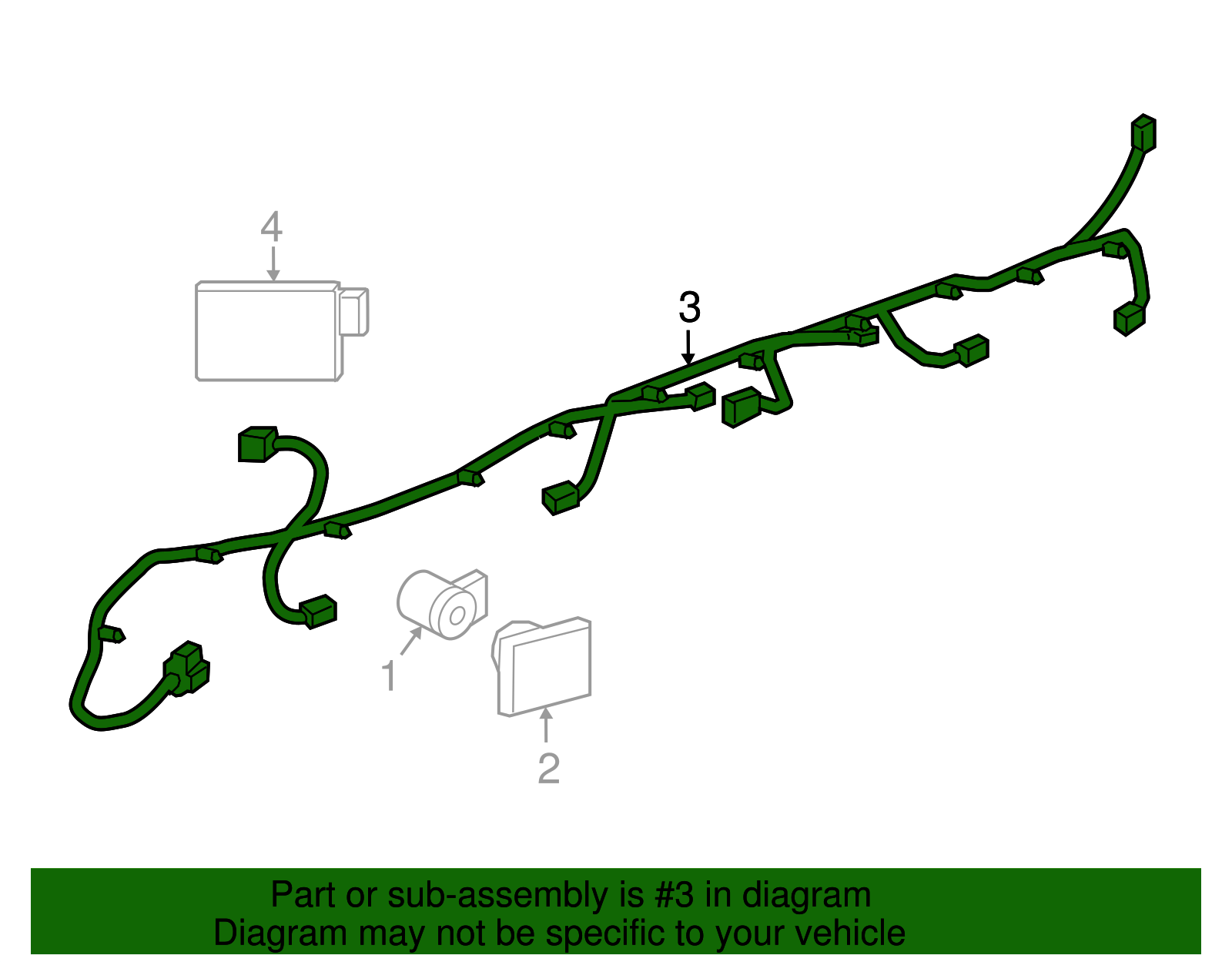 GM 42724816 Backup Alarm Wiring Harness | Genuine GM & AC Delco OEM ...