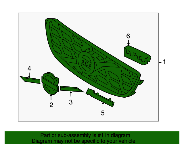 2010-2013 Volvo C30 Grille 31290845 | TascaParts.com