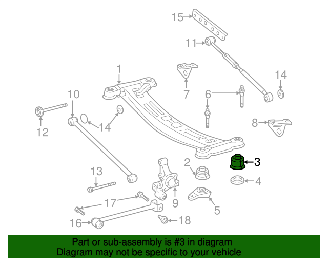 52275-06030 - Suspension Crossmember Insulator 1992-2001 Lexus ES300 ...