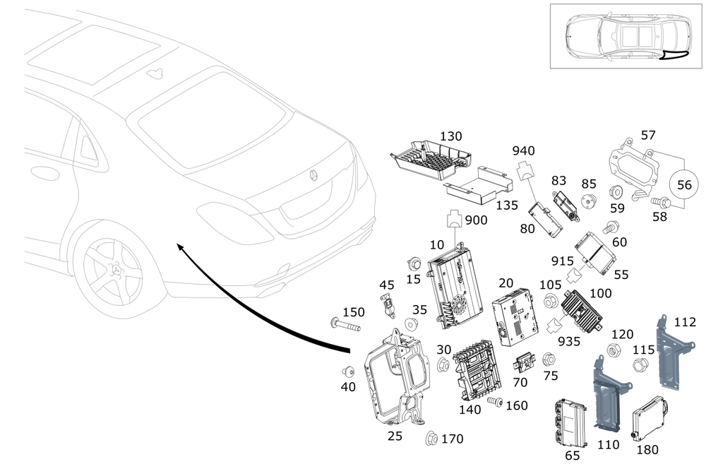 2014-2023 Mercedes-Benz Control Unit 000-900-18-08 | MB OEM Parts