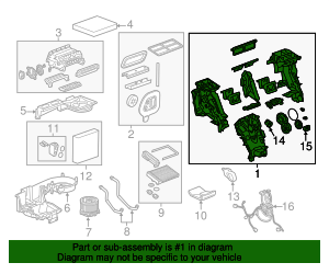 2016-2020 Buick Envision Air Conditioning Evaporator and Blower Case ...