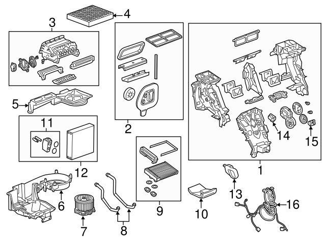 84734062 - Air Conditioning Evaporator and Blower Case GMPartsNow