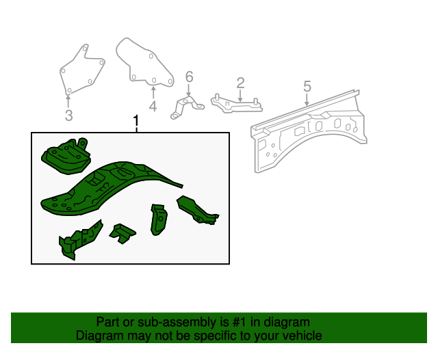 2016-2023 Toyota Tacoma Apron Assembly 53707-04901 | Toyota Parts Center