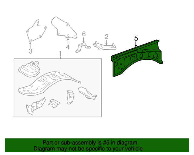 53705-04900 - Fender Rail (Right, Front) 2016-2023 Toyota Tacoma ...