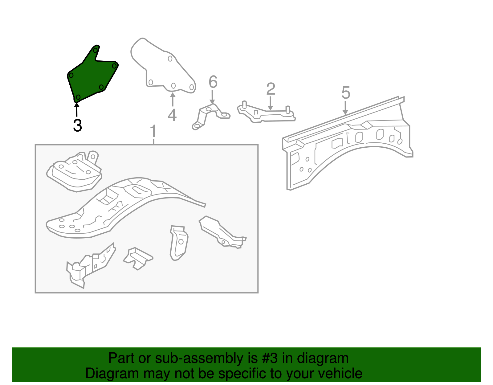 2005-2023 Toyota Tacoma Fender Apron Seal (Front, Upper) 53735-04060 ...