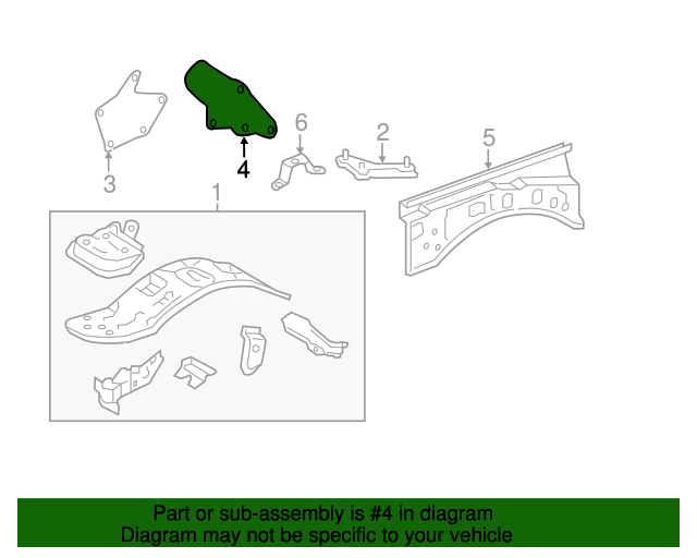 53883-04030 - Apron Assembly Lower Seal - 2016-2023 Toyota Tacoma | OEM ...