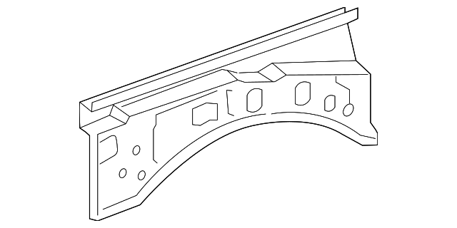 2016-2023 Toyota Tacoma Fender Rail (Left, Front) 53706-04030 | Toyota ...