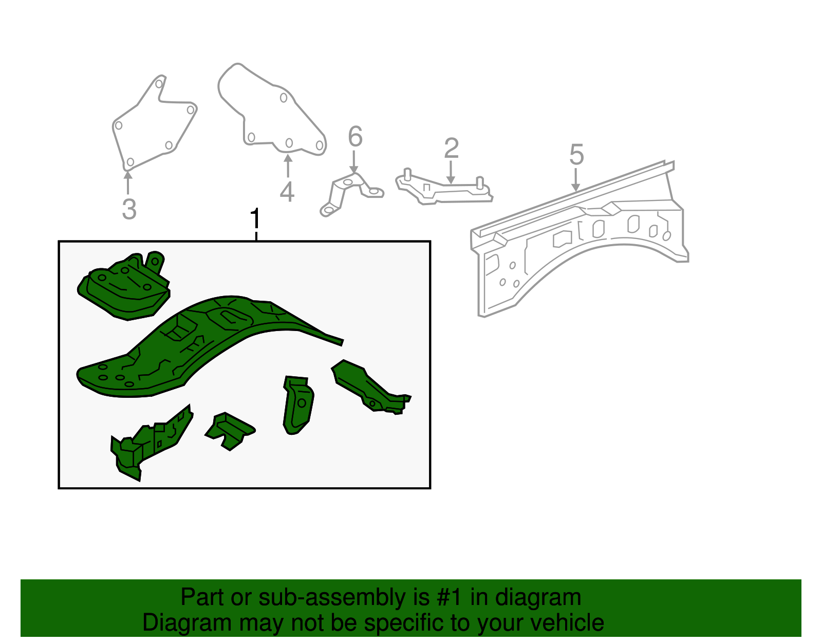 2016-2023 Toyota Tacoma Apron Assembly 53707-04900 | Toyota Parts Center