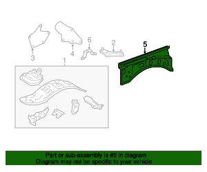 53706-04030 - Fender Rail 2016-2023 Toyota Tacoma | AutoNationParts.com