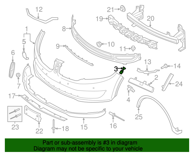 2010-2023 Ford Bumper Cover Support Rail Rivet W525157-S300 | Blue ...