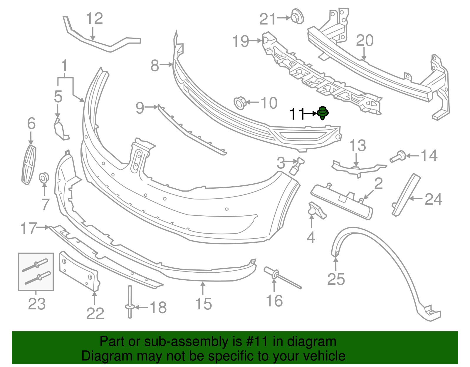 2010-2025 Ford Shield Rivet W714415-S300 | Ford OEM Parts Online