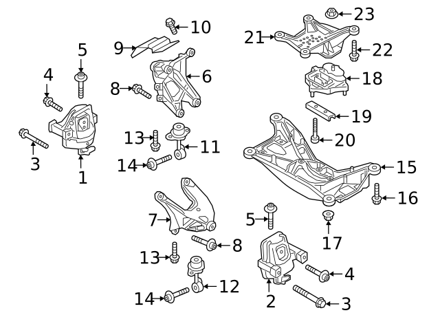 N-912-467-01 - Motor Mount Mount Bolt 2017-2023 Audi | Audi OEM Parts