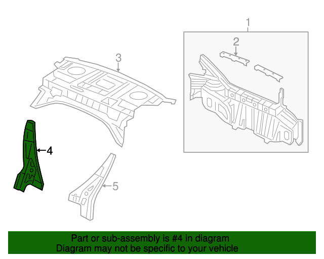 66521-TR0-A10ZZ - Gusset, R Rear Bulkhead 2012 Honda Civic | Honda ...