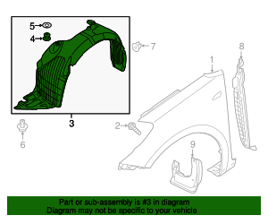 86811-A7000 - Fender Liner 2014-2016 Kia | Kia.Parts Store