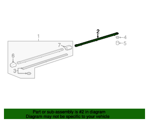 2014-2021 Mercedes-Benz Rear Rail 906-850-04-68 | MB OEM Parts