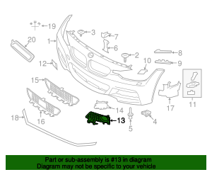 51118054508 - 2015-2020 BMW Lamp Bezel (51-11-8-054-508) | BMW of South ...