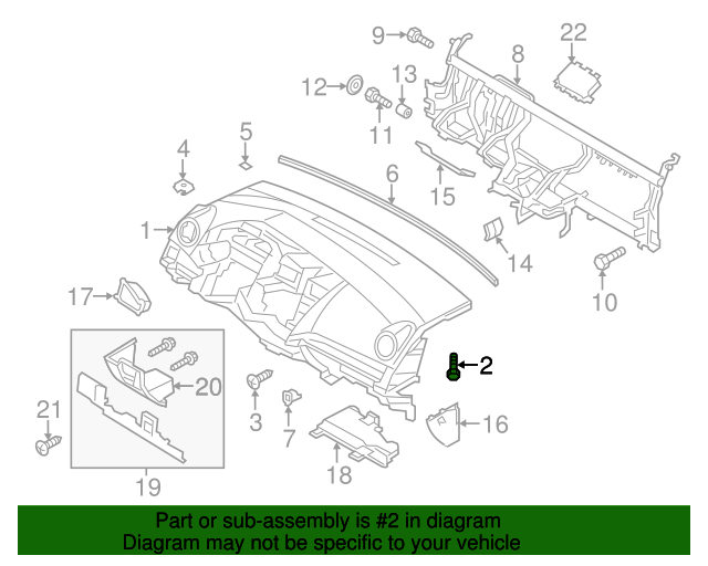 2000-2015 Mazda Instrument Panel Mount Bolt B455-55-561 ...