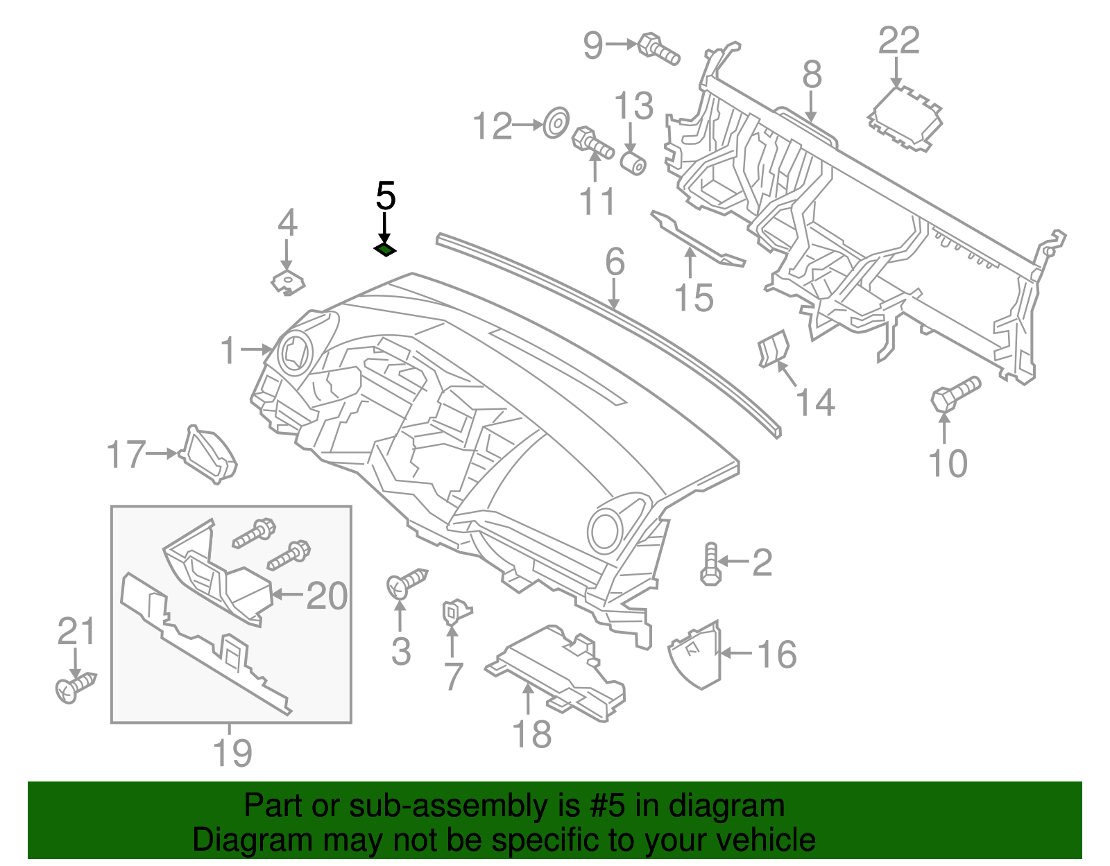 C513-55-180 - Instrument Panel Insulator 2012-2015 Mazda 5 | Florida ...