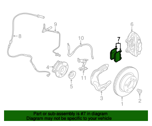 34116878876 - 2012-2021 BMW Brake Pads Front (34-11-6-878-876) | BMW of ...
