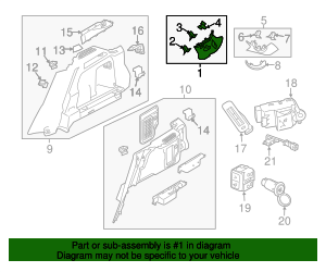 Genuine Quarter Pillar Trim for 2020-2022 Land Rover Discovery Sport ...