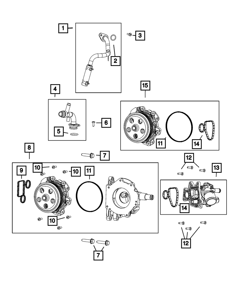 68377365AF - Water Pump Module 2025 Ram 1500 | Big 3 Auto Parts
