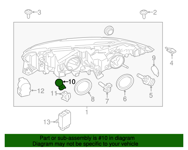 2013-2023 Ford Signal Lamp Bulb DS7Z-13466-A | OEM Parts Online
