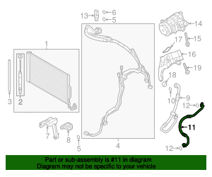2013-2016 Porsche Cayenne A/C Refrigerant Discharge Hose 958-573-721-04 ...