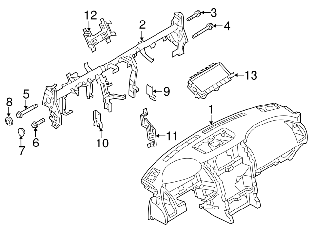 2017-2020 Nissan Armada Instrument Panel 68200-6JD0A | TascaParts.com
