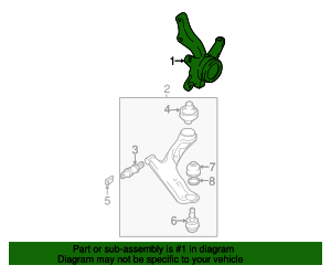 51716-26110 - Steering Knuckle 2001-2004 Hyundai Santa Fe ...