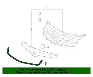 2008 Saturn Astra Front Grille Side Molding 13238599 | OEM Parts Online