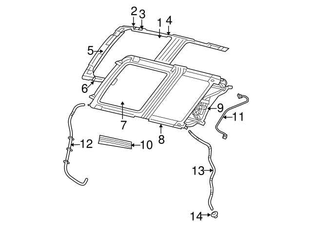 2005-2010 Mopar Sunroof Opening Trim 68192198AA | Mopar Parts Canada