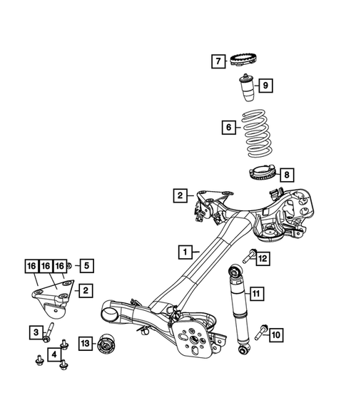 Rear Suspension and Cradle for 2015 Fiat 500 | Mopar Supply