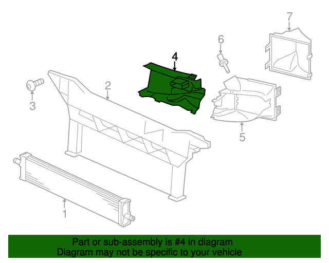 2012-2016 Porsche Panamera Radiator Support Air Duct 970-575-342-01 ...