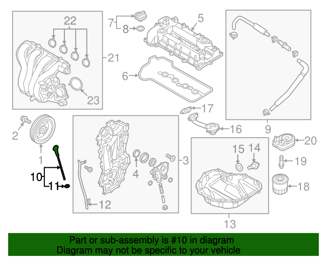 Genuine Dipstick for 2017-2024 Hyundai | Part# 26611-03HA0 | Hyundai ...