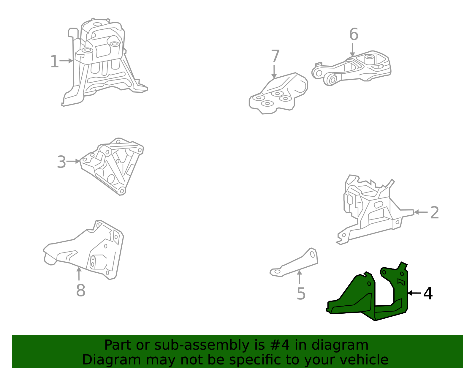2022-2025 Toyota Corolla 2022-2024 Toyota Corolla - Mount Bracket 12325 ...