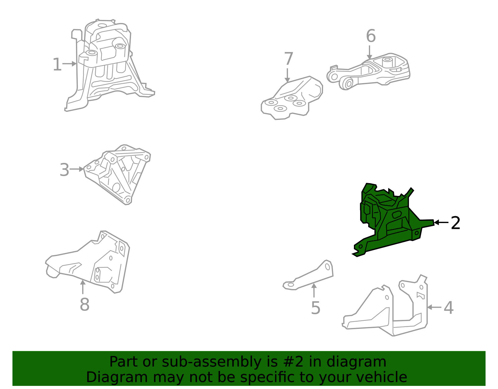 2020-2022 Toyota Corolla Side Mount 12372-0T620 | Toyota Parts Center