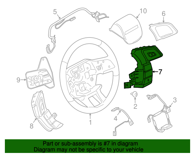 Genuine OEM Cruise Switch Part# LR087451 Fits 2016-2019 Land Rover ...