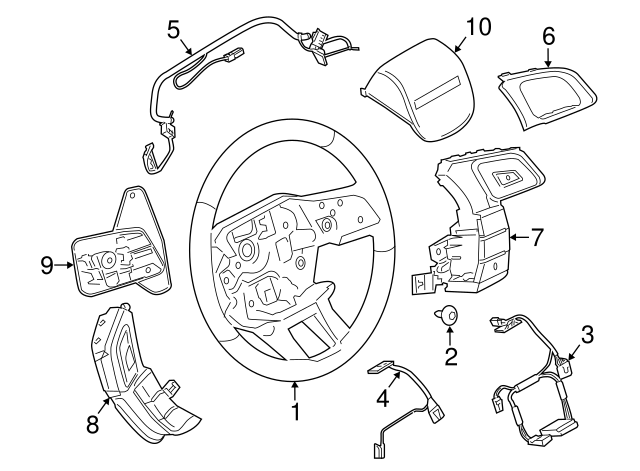 Genuine OEM Cruise Switch Part# LR087451 Fits 2016-2019 Land Rover ...