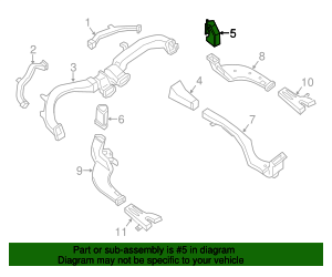 2007-2023 Nissan Heater Duct Front Extension 27830-JA000 | Ziegler ...