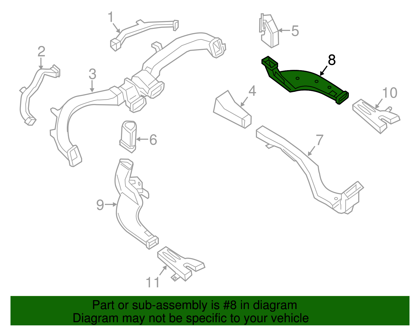 2007-2023 Nissan Floor Duct 27832-JA100 | Ziegler Nissan of Orland Park